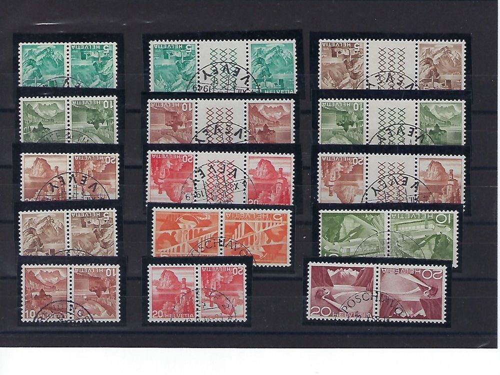 CH, Kehrdrucke mit und ohne Zwischensteg 1949-1960 | Kaufen auf Ricardo