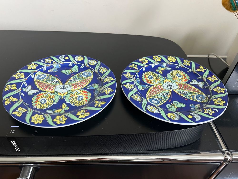 2 Bopla Dessert Teller Schweiz Geschirr Schmetterling (Gebraucht) in ...
