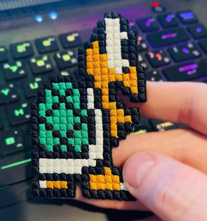8bit Turtle Pixel 3D Stickpatch – 3D‑Aufnäher – neu (Neu und ...
