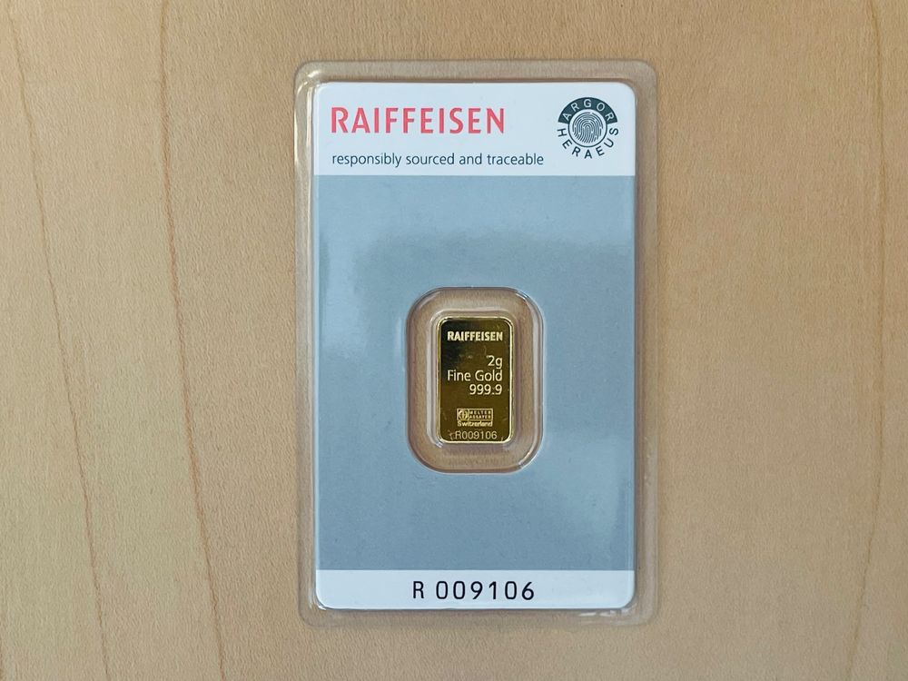 2g Gold mit Hologramm - Raiffeisen / Kinebar - Nr. 9106 | Kaufen auf ...