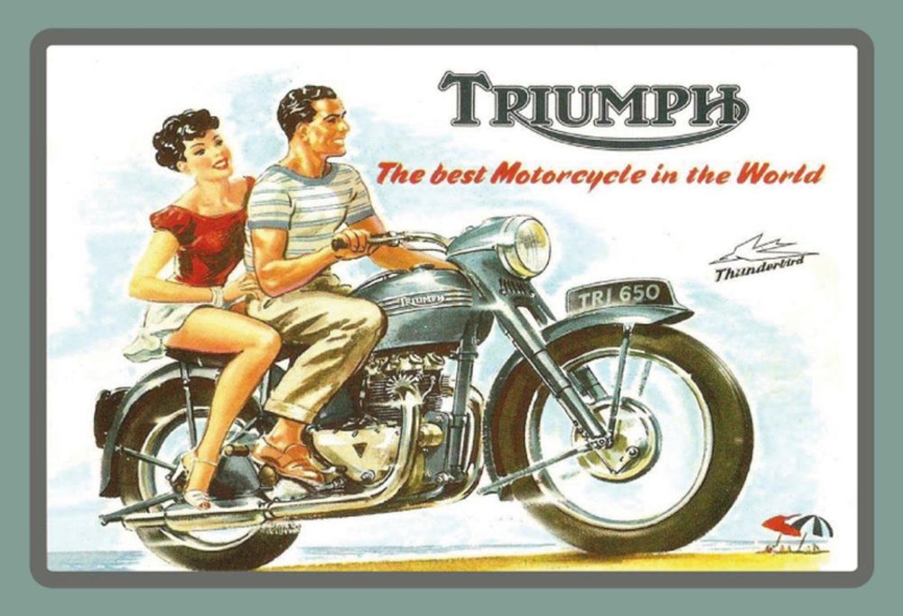 Blechschild-TRIUMPH THUNDERBIRD 650-THE BEST MOTORCYCLE IN T | Kaufen ...