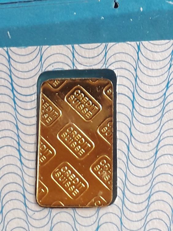 1 Gramm Gold Barren * Gold 999,9 * CREDIT SUISSE (Neu und ...