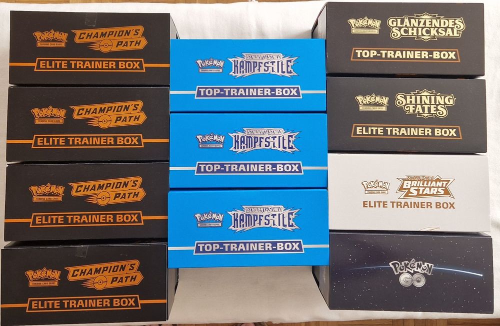20 ETB's / TTB's Pokémon OHNE Booster INKL. Würfel, Booklet (Gebraucht ...