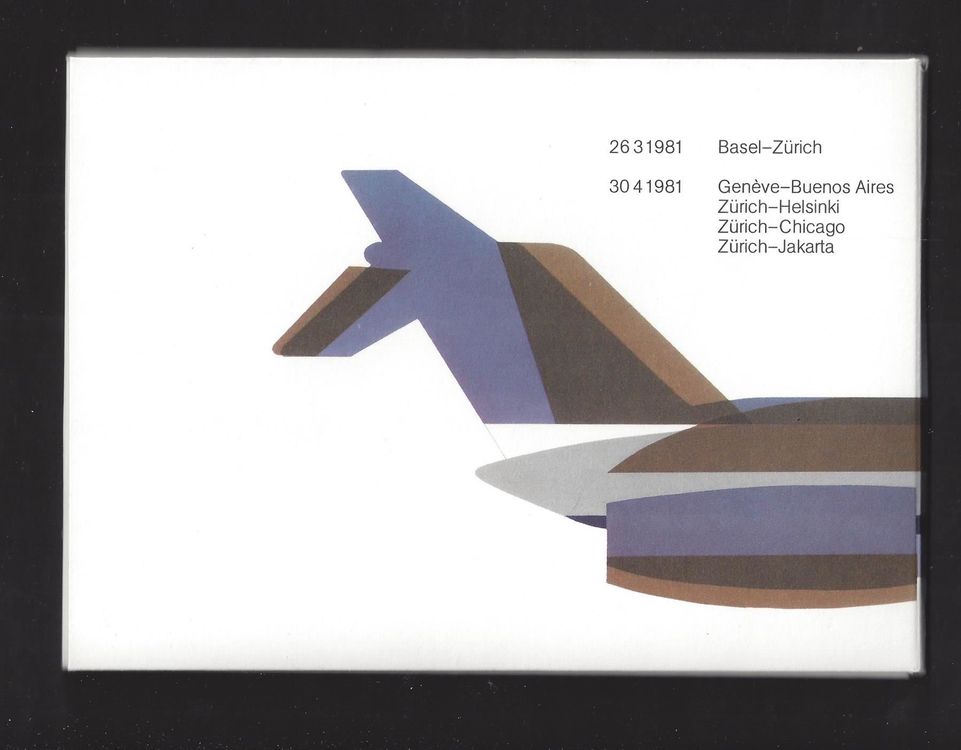 1981 Flugsouvenir 50 Jahre Swiẞair Sternflüge PRO AERO LUXUS (Gebraucht ...