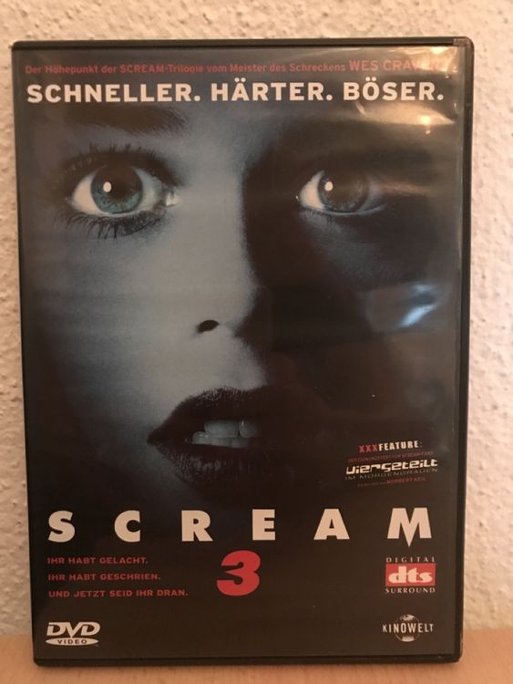 Scream 3 DVD Horrorfilm Wes Craven Ghostface Gruselfilm (Neu (gemäss ...