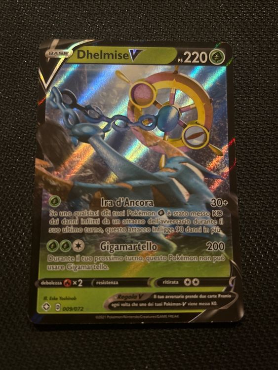 Pokemon card super rare, Dhelmise V Shining fates 009/072 | Kaufen auf ...