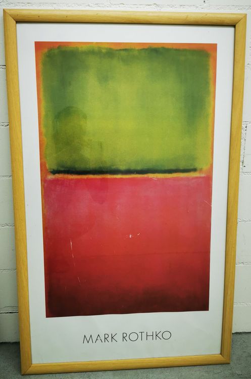 Mark Rothko grosses Bild unter Glas im Holzrahmen (Gebraucht) in ...