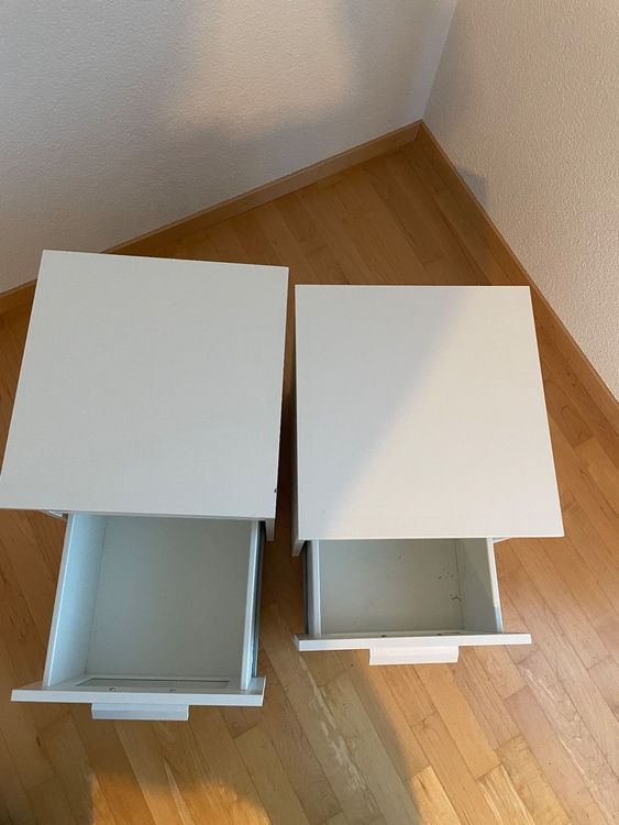 2 Nachttischli weiss mit Schubladen | Kaufen auf Ricardo