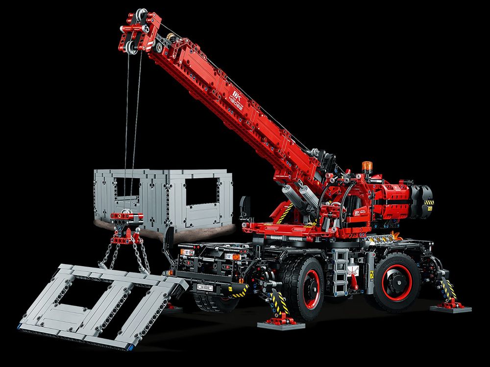 Lego 42082 Rough Terrain Crane / roter geländegängiger Kran (Neu und ...