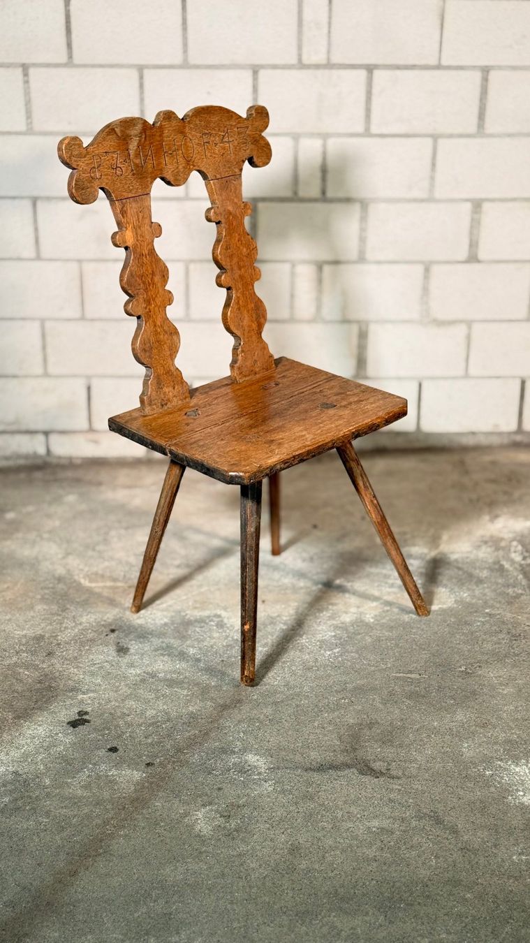 Historistischer Brettstuhl, Galgenstabelle (D'occasion) à Zürich pour ...