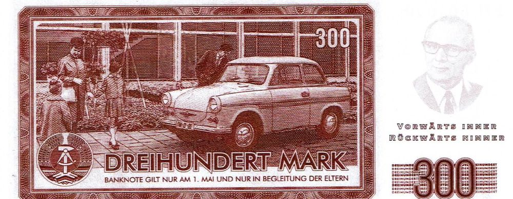 DDR 300 Mark 2020 Fantasy Note Erich Honecker+Trabant | Kaufen auf Ricardo