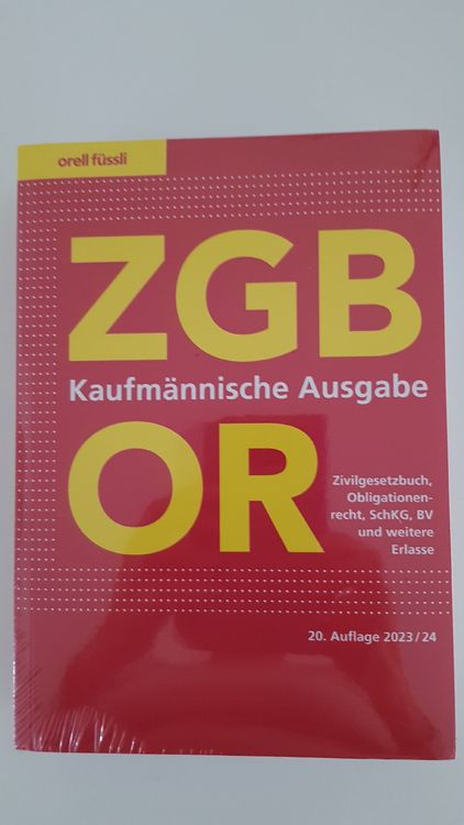 ZGB OR Kaufmännische Ausgabe 2023/2024 (Neu und originalverpackt) in Itingen für CHF 25 – mit ...
