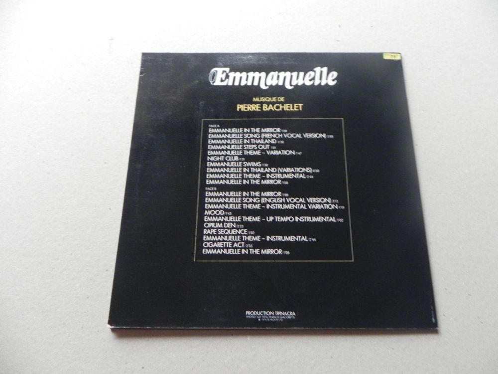 LP Erotic Film Soundtrack Emmanuelle 1974 Music by Bachelet | Kaufen ...