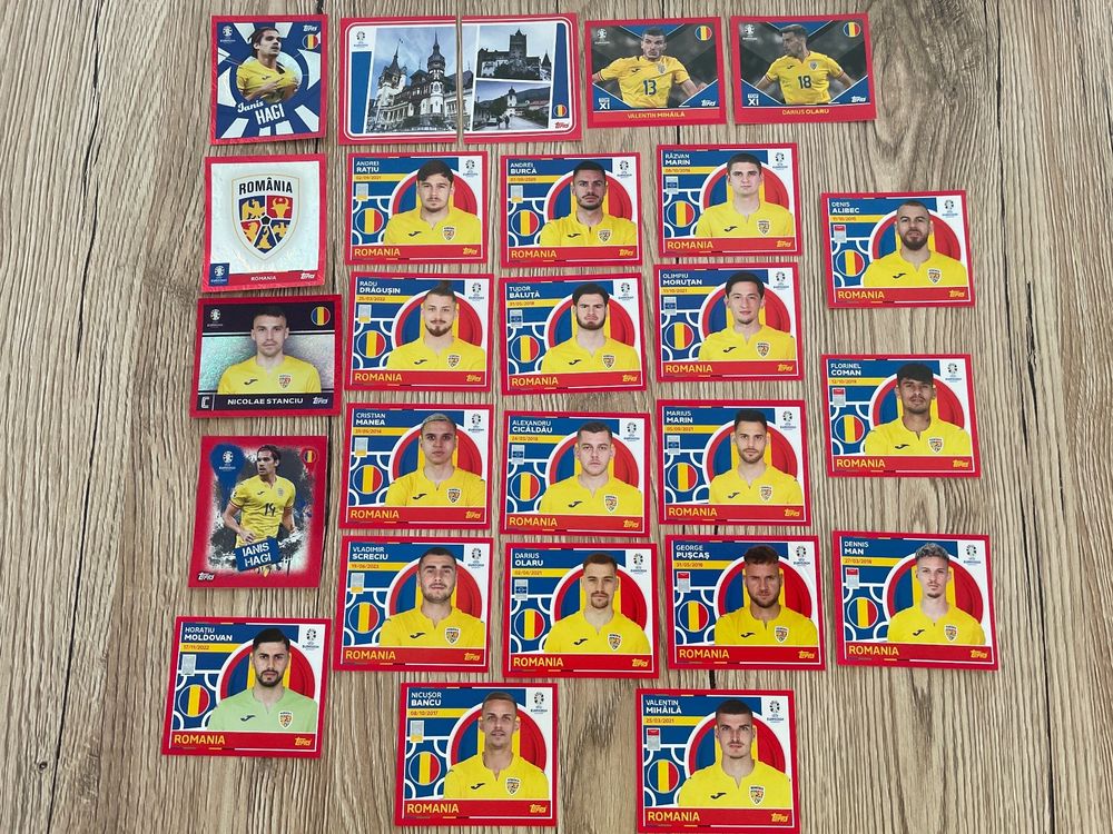 TOPPS EURO 24 RUMÄNIEN Kader KOMPLETT, TOP, PTW, 26/27 /ROM (Neu ...