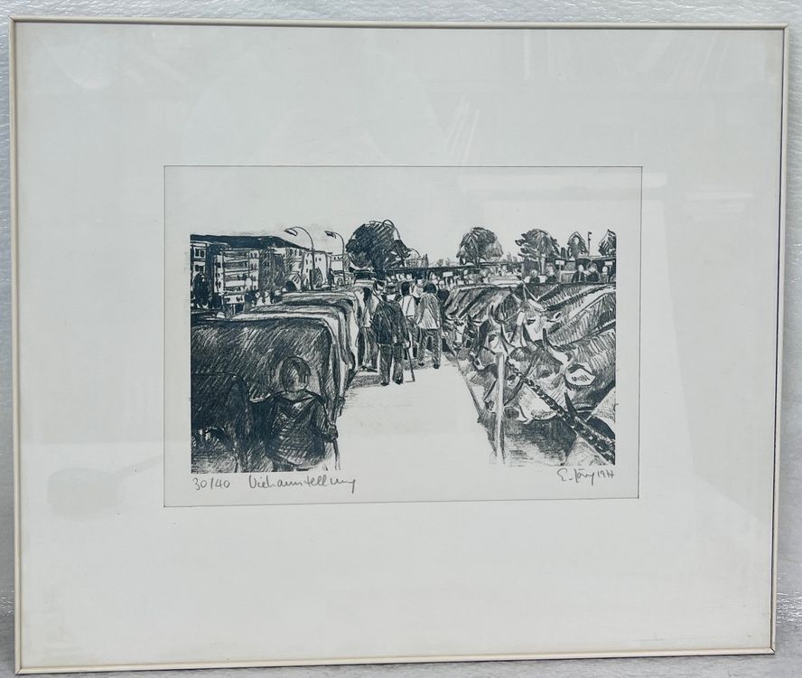 Grosse Lithografie Unleserlich Signiert Nummeriert (Gebraucht) in Root für CHF 10 – mit ...