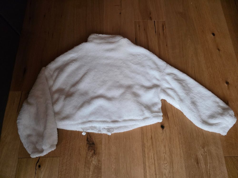 Weisse Teddy Jacke, ideal für den Übergang, Grösse S (Neu (gemäss ...