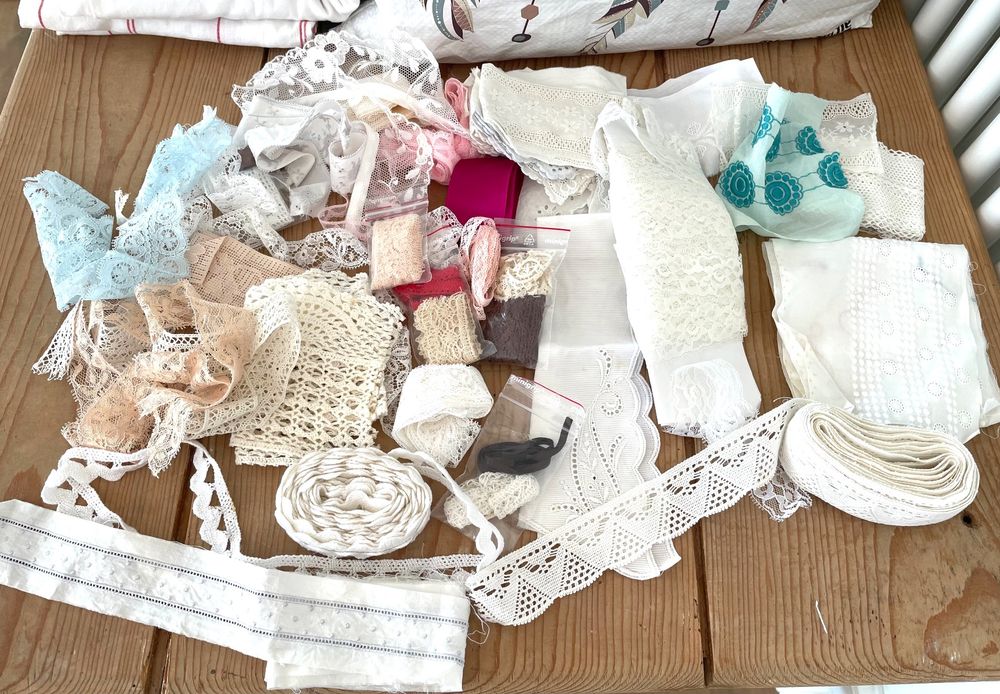 Lot de dentelles vintage / alte Spitze / Shaby chic crochet | Kaufen ...