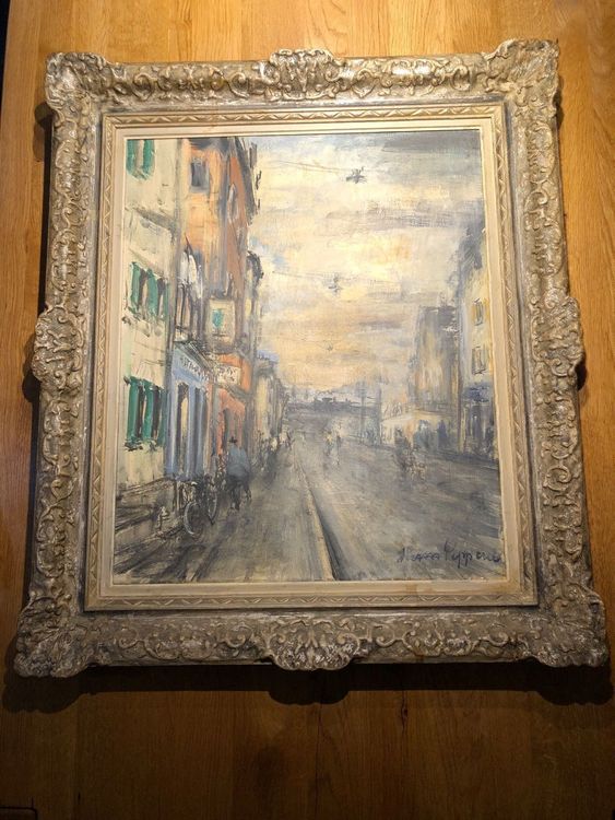 Hans Soppera 1944 (1900-1963) Gemälde Strassenszene (Gebraucht) in ...