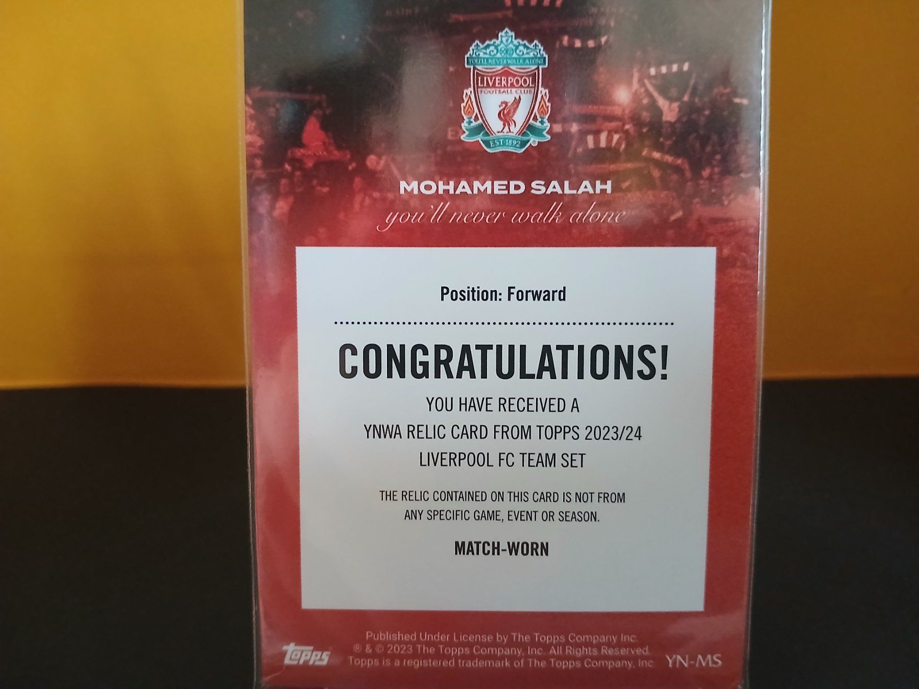 Topps Mohamed Salah Relic /99 (Neu (gemäss Beschreibung)) in ...