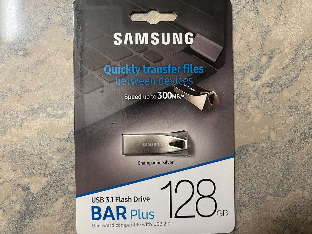 Samsung USB Stick 3.1 Flash Drive Bar Plus 128 GB Silver NEU (Neu und ...