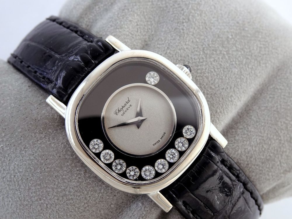 CHOPARD HAPPY DIAMOND 18K WEISSGOLD G 3355 LUXUS DAMENUHR | Acheter sur ...