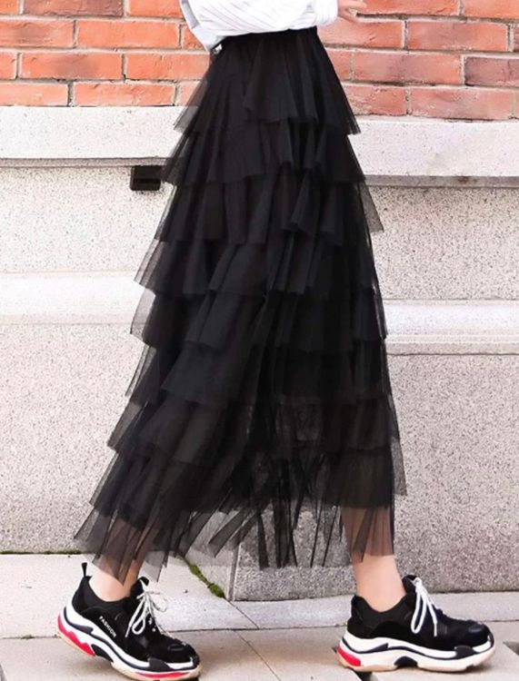 schwarzer Maxi Tüllrock Jupe lang Onesize (Neu (gemäss Beschreibung)) in Adliswil für CHF 60 ...