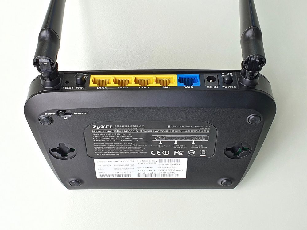 Zyxel NBG6515 WiFi Router / Repeater / Access Point (Gebraucht) in ...