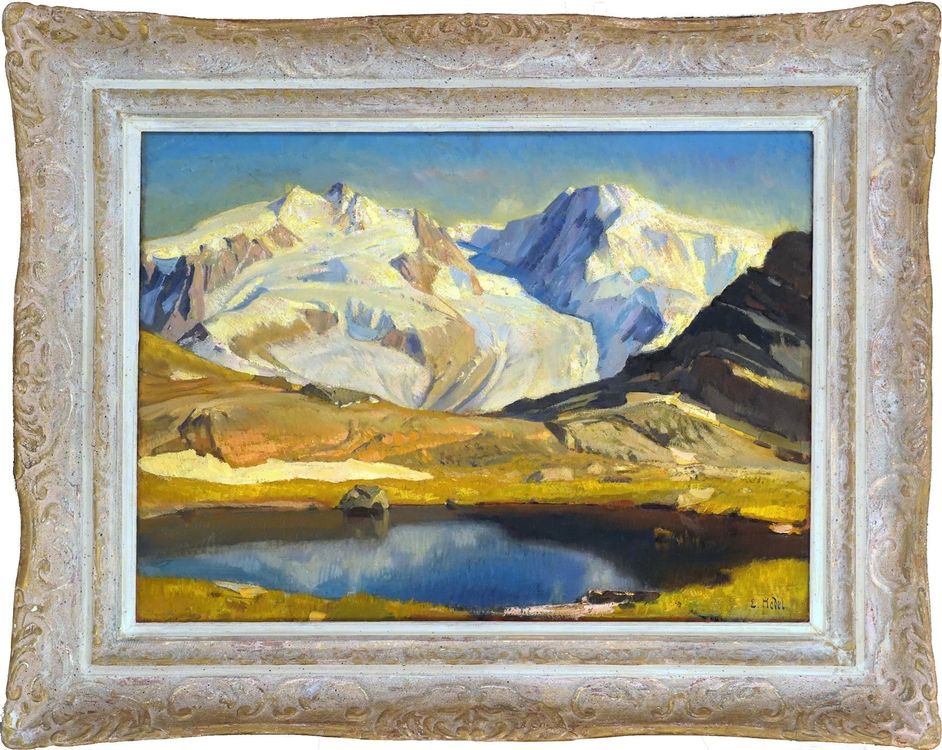 Gemälde Ernst Hodel II: Riffelsee - Dufourspitze -Monte Rosa (Gebraucht) in Meilen für CHF 2200 ...