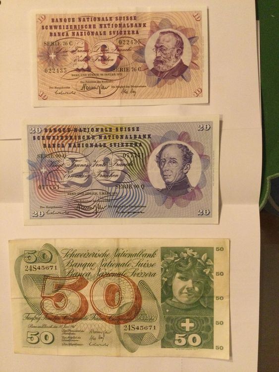 CH - Banknoten Lot 10 - 50 Fr. | Kaufen auf Ricardo