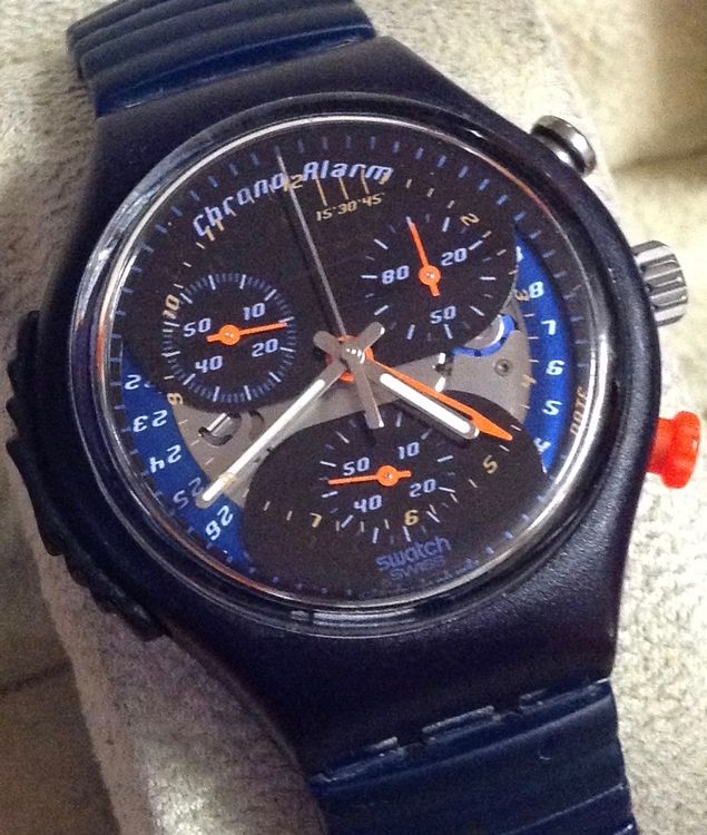 SWATCH Chrono Alarm 44 mm ( Quartz / Neue Preise : 175 CHF ) (Gebraucht ...