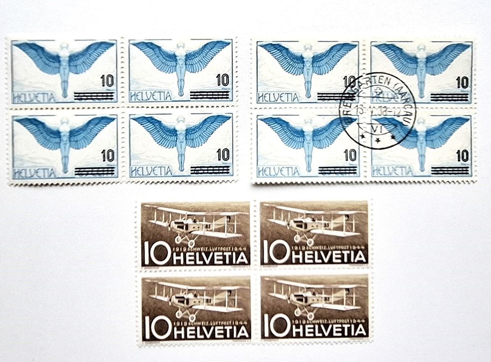 Pro Aero / Flugpost: 3 Stk. 4-er Blöcke 1935/1944 (Neu (gemäss ...