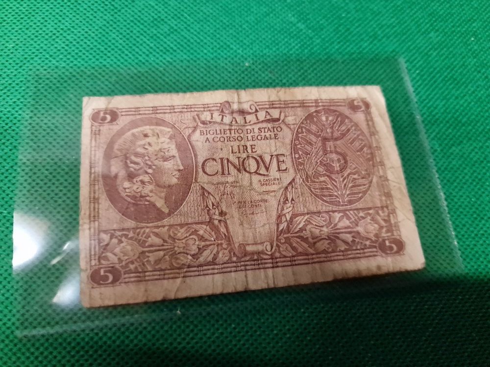 Banknote Italien 1944 (Gebraucht) in Herisau für CHF 1 – mit Lieferung ...