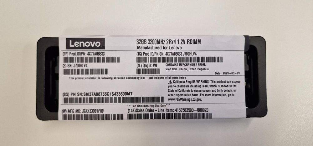 LENOVO ISG ThinkSystem 32GB TruDDR4 3200 MHz 2Rx4 1.2V RDIMM | Kaufen ...