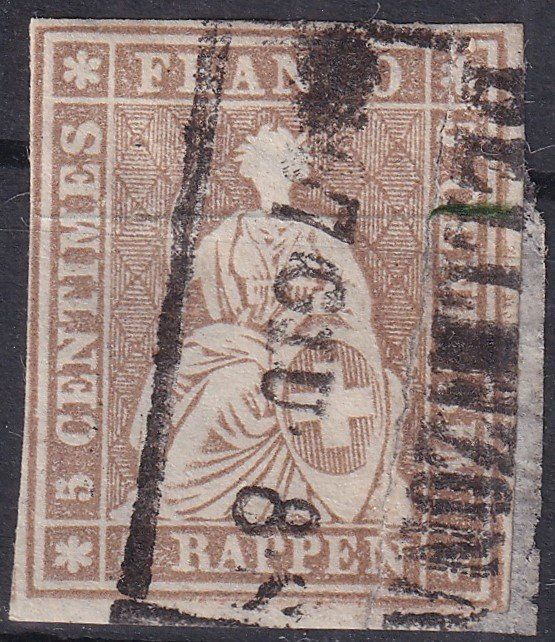 Strubel 22, Spezialstempel! Bogenrand! Ab 1.- (Gebraucht) in Samnaun-Compatsch für CHF 7 – mit ...