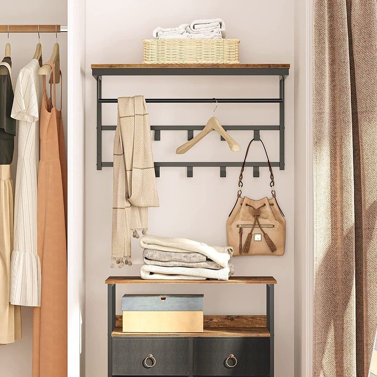 Wandgarderobe mit Ablage Wandregal 10 Haken und Stangen (Neu und originalverpackt) in Herisau ...