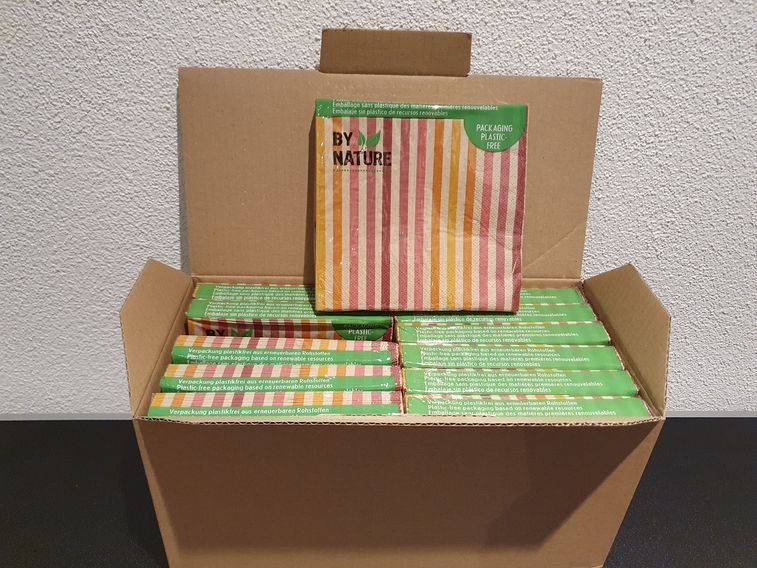 Neu - Servietten - 12 Packungen - 33cm x 33cm - Streifen (Neu und ...