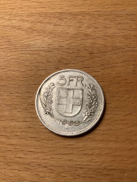 5 Franken Schweiz 1953 Silber (Gebraucht) in Bern für CHF 8.9 – mit Lieferung auf Ricardo kaufen