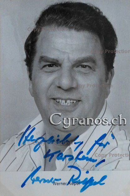 Werner Riepel (1922-2012) Schauspieler - Autogramm (Gebraucht) in ...