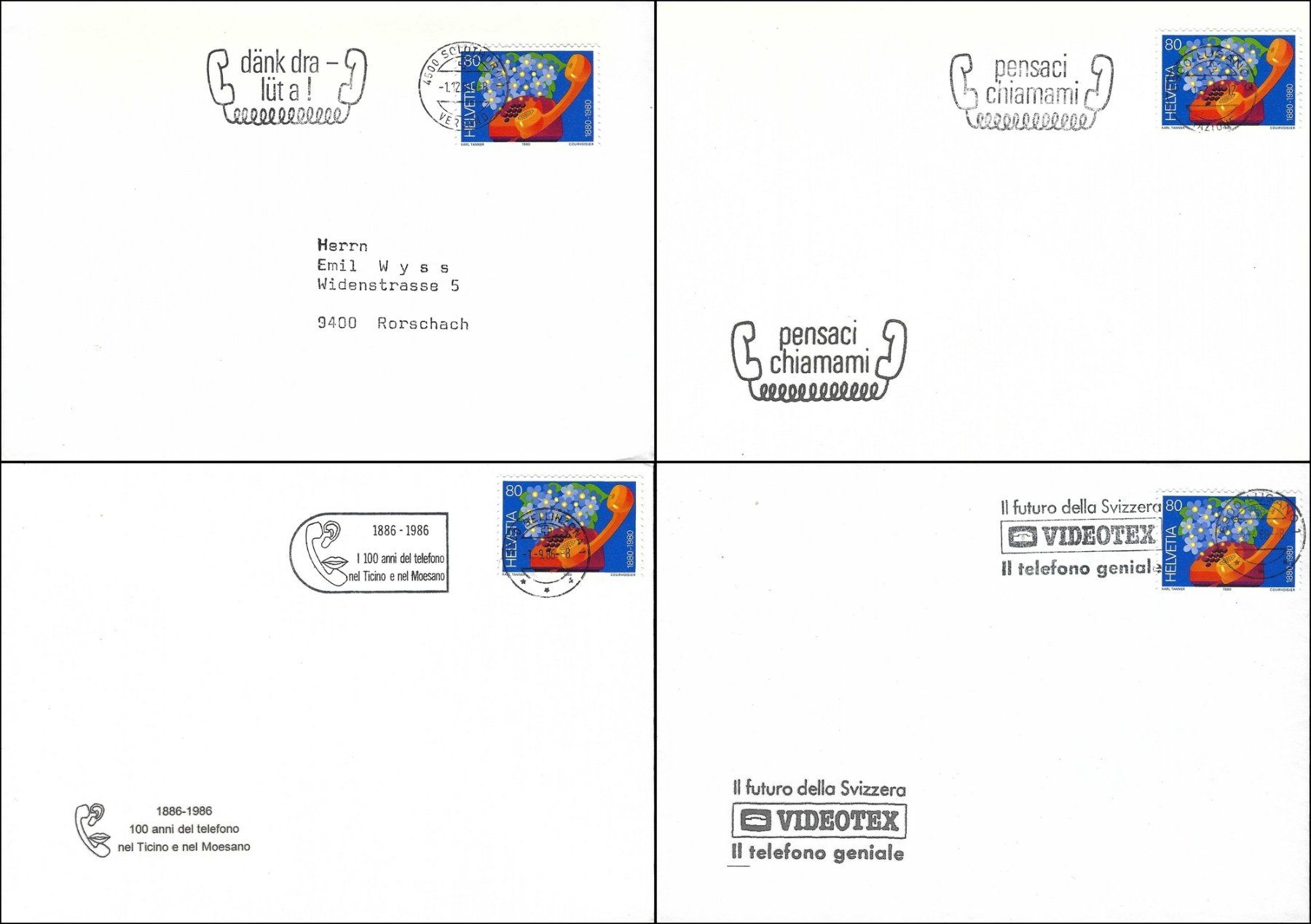Telephon • téléphone 15 Briefe (2 FDC) + 3 Karten (2 ET) (D'occasion) à ...