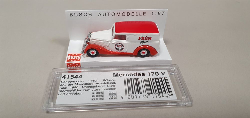 Busch 1:87 41544 Merc. 170 V Sondermodell Früh Kölsch in OVP (Neu ...