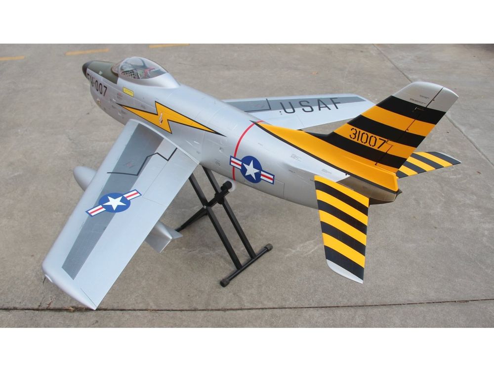 F-86D Sabre - Turbinen Jet, Spw 1980mm, mit EZFW, Pilot-RC (Neu und ...