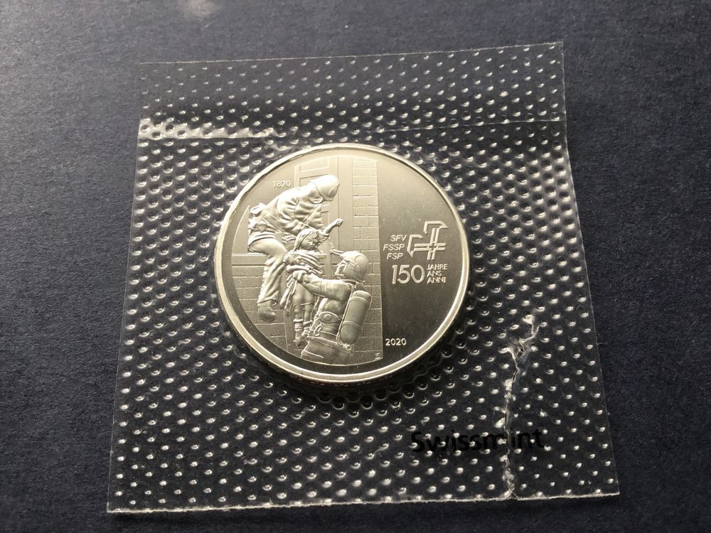 20 Franken Silbermünze 150 Jahre Feuerwehr 2020 (Neu und originalverpackt) in St. Margrethen SG ...
