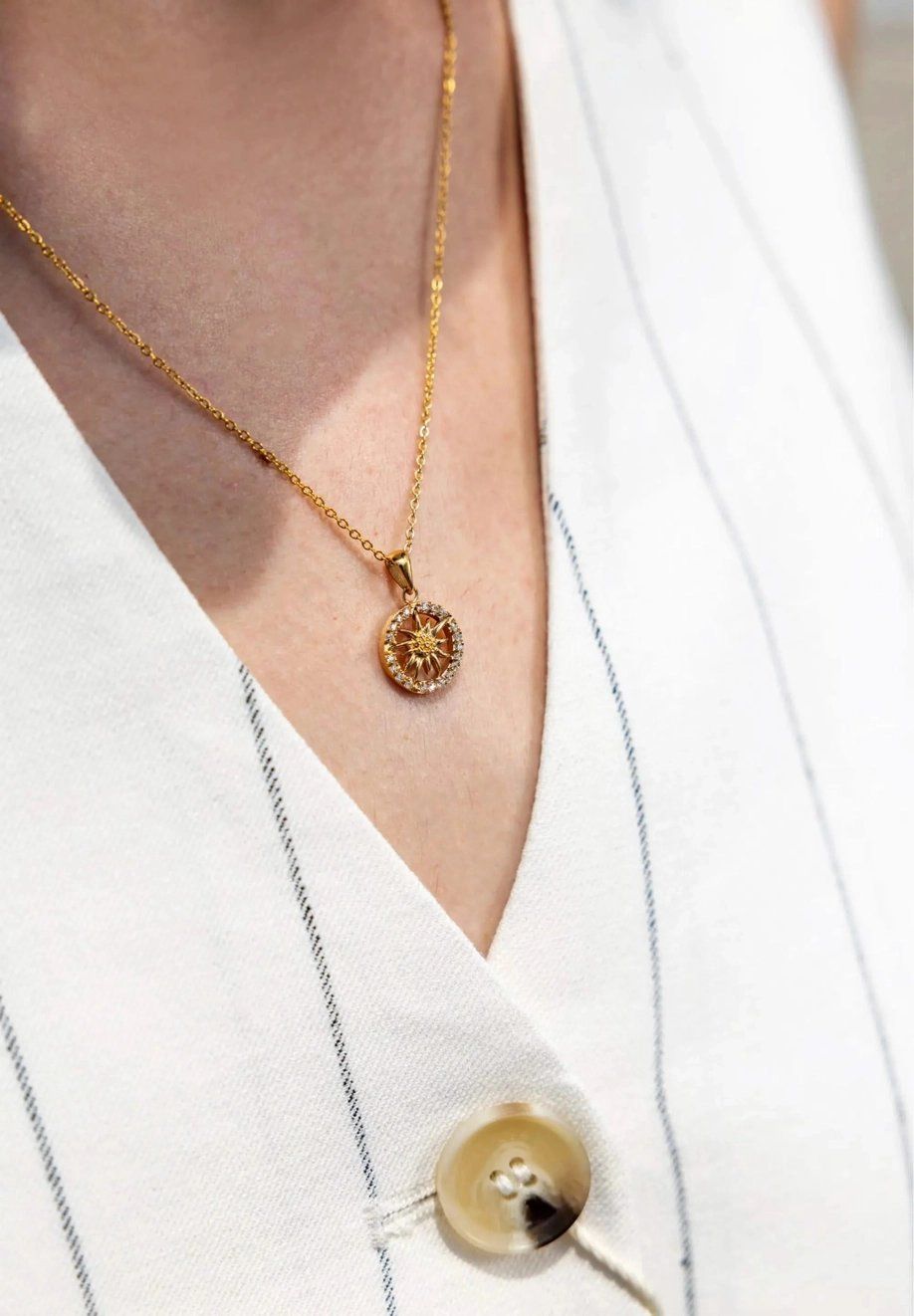 Jowissa Edelweiss Kette Swiss Made Gold 12 mm Anhänger, NEU (Neu und ...