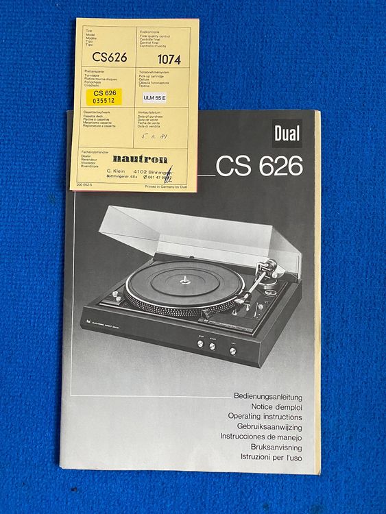 Plattenspieler Dual 626 (Gebraucht) in Münchenstein für CHF 81 – nur ...