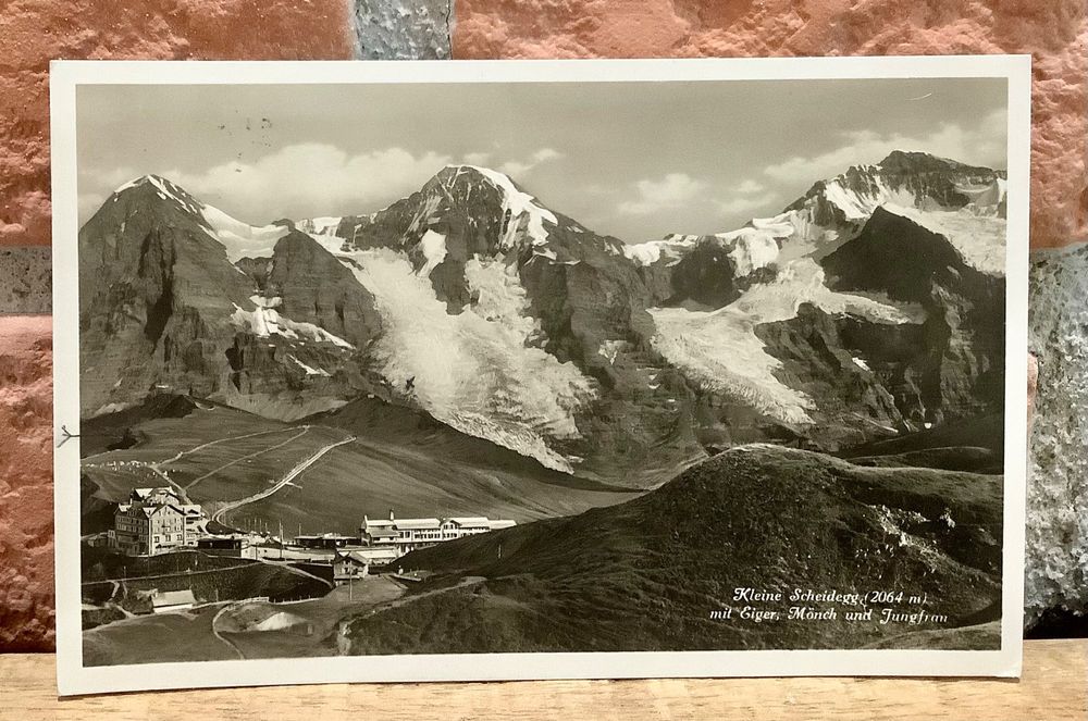 1929 Alte Foto AK - KLEINE SCHEIDEGG Eiger, Mönch & Jungfrau (Gebraucht) in Root für CHF 1 – mit ...