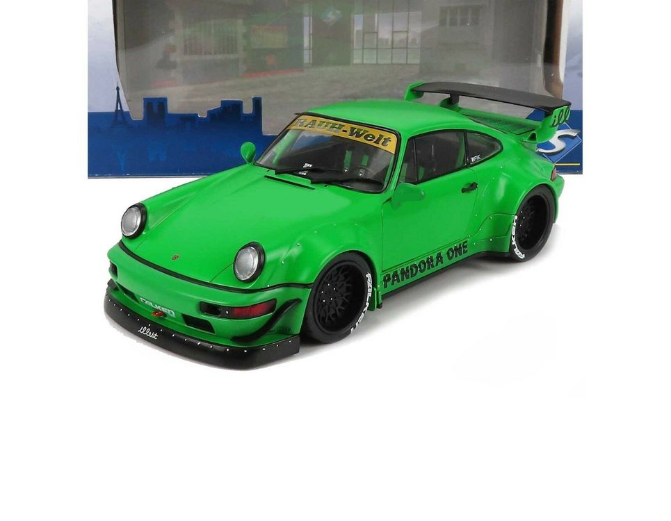 PORSCHE 911 964 RWB RAUH WELT GRÜN 1/18 Solido NEU (Neu und ...