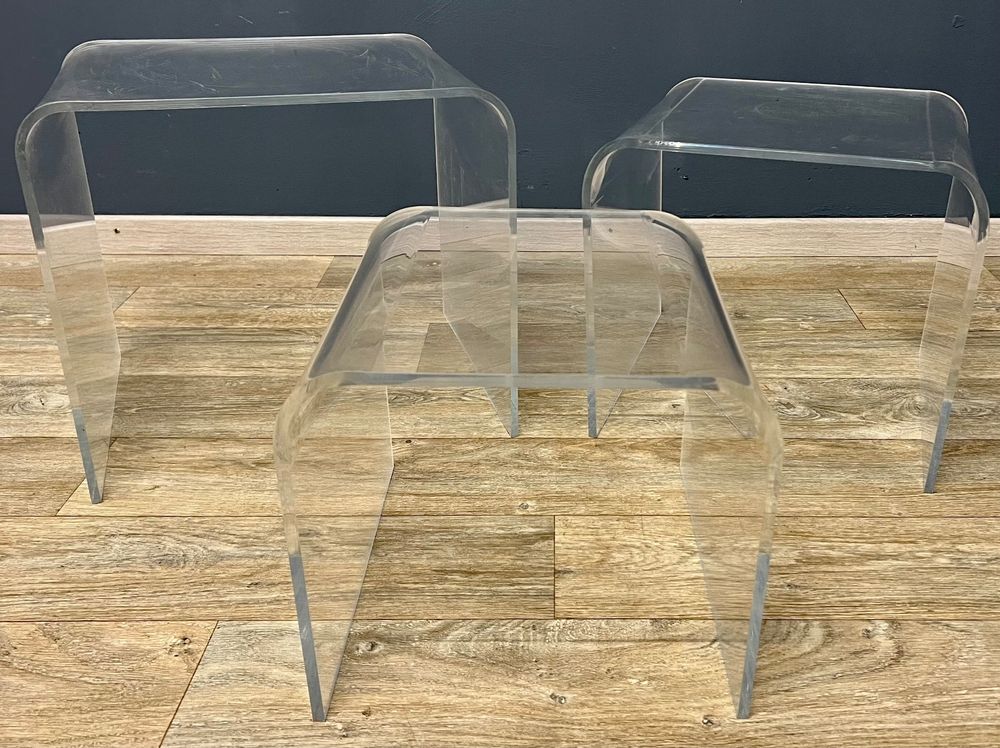 80er Plexiglas Design 3 Satz Tisch Beistelltisch Couchtisch (Gebraucht ...