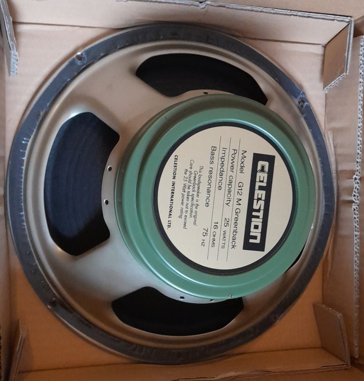 Zwei Celestion G12 M Greenback, 16 Ohm, 25 Watt, 12 Zoll | Kaufen auf Ricardo