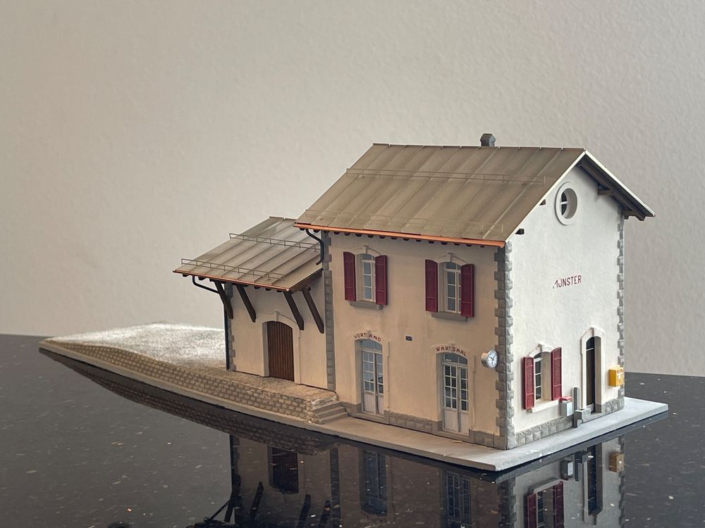 PIROVINO H0m: FO/MGB Station Münster, Fertigmodell (Neu (gemäss ...