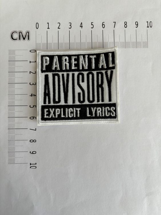 PARENTAL ADVISORY EXPLICIT LYRICS Patch / Badge / Aufnäher (Neu und ...